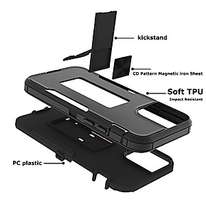 Asuwish Phone Case for iPhone 14 Pro Max 6.7 inch with Tempered Glass Screen Protector Cover and Slim Stand Cell Mobile Accessories iPhone14promax 5G i Phone14Max Plus iPhone14 ProMax Women Men Black