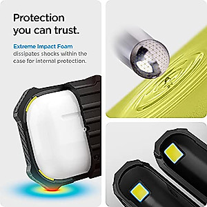 Spigen Tough Armor Designed for Airpods 3rd Generation Case Protective Airpods 3 Case with Keychain (2021) [Dual Layer Solid Protection] - Black