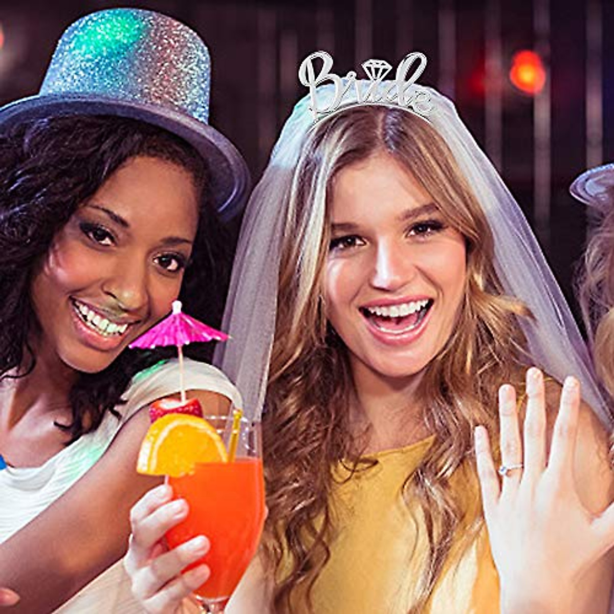 BAHABY Bride Headband Bride to Be Headpiece Bride Tiara Hair Decoration for Bridal Shower, Bachelorette Party, Wedding (Silver)…