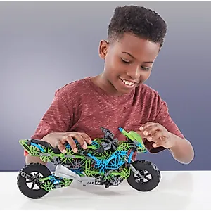 K'NEX Mega Motorcycle Building Set - Ages 9+ - 456 Parts - Working Suspension, Authentic Replica Model, Advanced Stem Building Toy for Boys & Girls - 14.5" L X 6" H