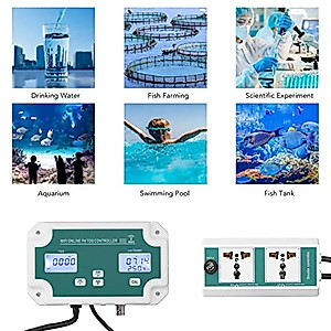 PH TDS Detector, Temperature Indicator Water Quality Analyzer Laboratory Holders with Quick Response Calibration Function (US Plug 120V)