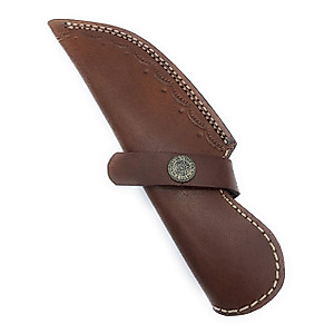 8" long custom handmade leather sheath for 4"—4.5" cutting blade knife