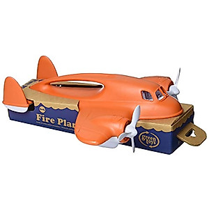 Green Toys Fire Plane, CB - Pretend Play, Motor Skills, Kids Bath Toy Vehicle. No BPA, phthalates, PVC. Dishwasher Safe, Recycled Plastic, Made in USA.