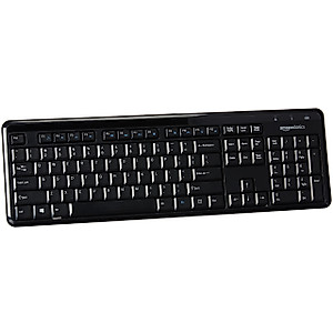 Amazon Basics 2.4GHz Wireless Computer Keyboard and Mouse Combo, Quiet and Compact US Layout (QWERTY), Black