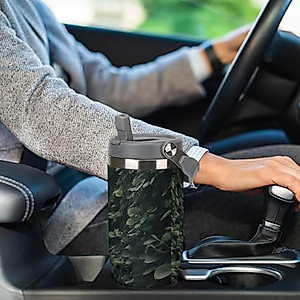 STVNKML 30 Oz Tumbler with Handle And Straw, Cat on The Ground Leakproof Stainless Steel Water Bottle for Hot & Cold Drinks 24 Hours, Car Cup Holder Friendly, Travel Mug for Home, Office, Gym