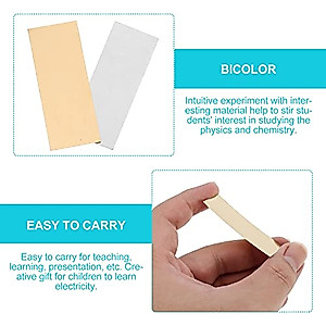 10Pairs Zinc Copper Electrode Strip Labs Electrode Strips Scientific Copper Electrode Strip Zn Chemistry Sample Science Experiment for Electrical Repairs