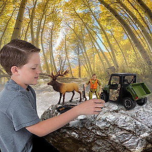NKOK 1:18 Realtree 6 Piece RT Polaris Ranger Elk Hunting Playset (Colors May Vary), Allows Children to Pretend Play and Use Their Imagination, for Ages 3 and up