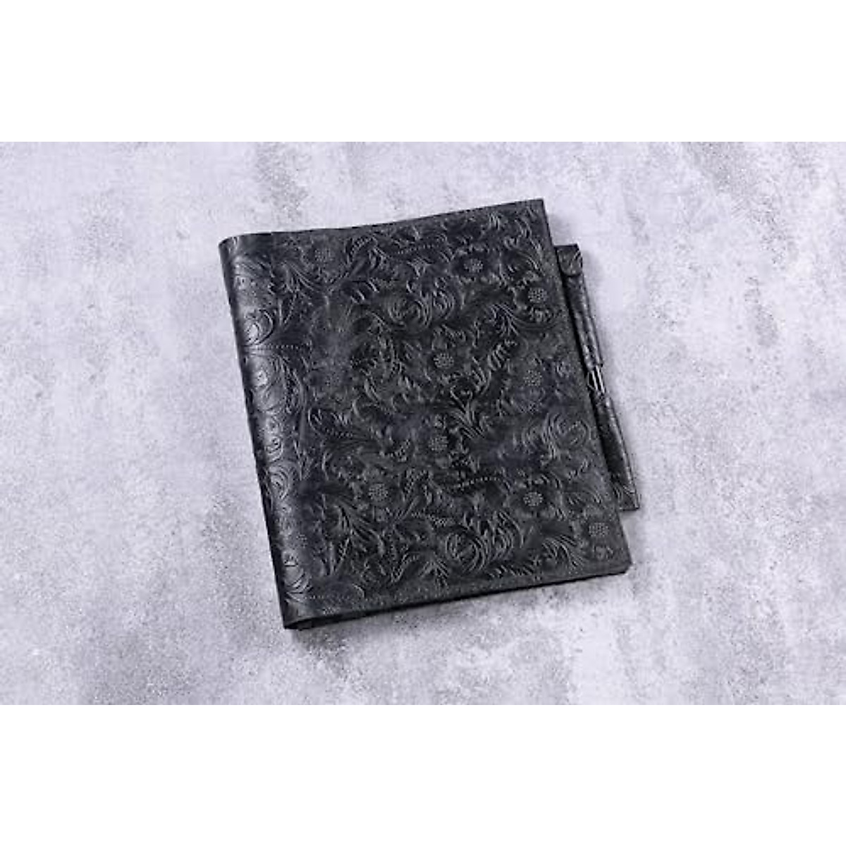 Black Purple tooled embossing leather remarkable 2 case with pen holder, reMarkable 2 folio organizer cover, N05-LRMBPU