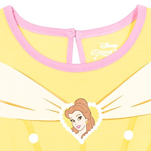 Disney Princess Belle Little Girls Romper With Skirt Overlay 7-8