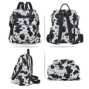 OPAGE Leather Backpack Purse for Women Fashion Tassel Ladies Shoulder Bags Designer Large Backpack Travel Bag