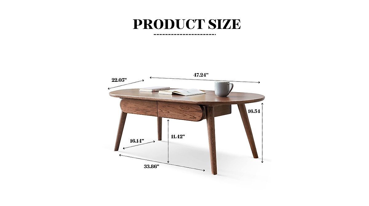 Bamskov Solid Wood Coffee Table - Modern & Stylish