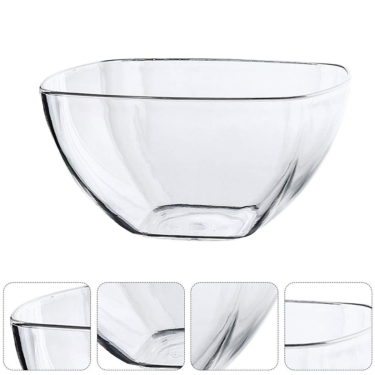 Cabilock Salad Serving Bowl Clear Acrylic Salad Bowl Platter Fruit Holder Mixing Bowl Food Storage Bowl for Dessert Cereal