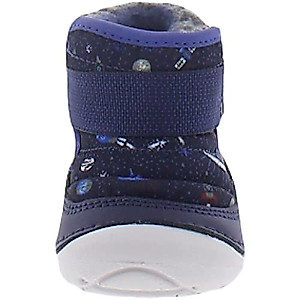 Stride Rite baby boys Soft Motion Channing First Walker Shoe, Grey/Navy, 6 Wide Toddler US