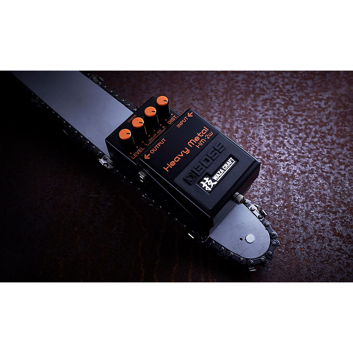 Boss HM-2W Heavy Metal Distortion Pedal Bundle with Instrument Cable, Picks, and Austin Bazaar Polishing Cloth