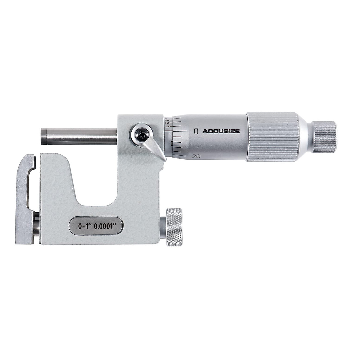 Accusize Industrial Tools 0-1'' x 0.0001'' Multi Anvil Micrometer in Fitted Box, P101-S100