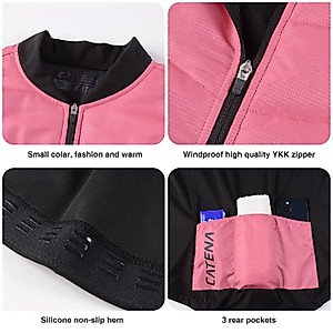 CATENA Space Cotton Women Cycling Vest Lightweight Puffer Warm Sleeveless Jacket Windbreaker Waterproof Coat
