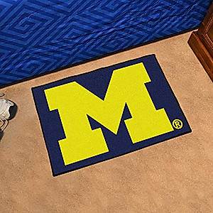 FANMATS 3409 Michigan Wolverines Starter Mat Accent Rug - 19in. x 30in. | Sports Fan Home Decor Rug and Tailgating Mat