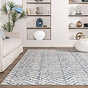 nuLOOM Rosanne Geometric Area Rug, 4' Round, Blue