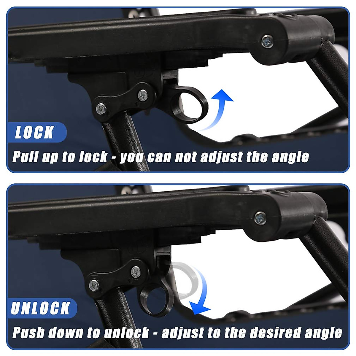 Vnewone Patio Chairs Set of 2 Zero Gravity Chair Folding Chairs Outdoor Chairs Anti Gravity Chair Reclining Outdoor Folding Chairs Lounge Chair Deck Chairs Foldable Yard with Pillow Cup Holder (Blue)