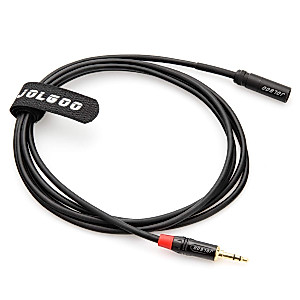 JOLGOO Mini XLR Male to 3.5mm Stereo Audio Plug Cable, 3-pin Mini XLR Male to 1/8" TRS Plug Cable, for BMPCC 4K Camera Video Assist 4K Sharp 8K, 6.6 Feet