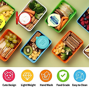 Elykorrne 8 Pack Salad Dressing Container To Go, 0.9oz Small Sauce Containers, Plastic Condiment Containers with Lids, Reusable Condiment Cup Leak-proof for Lunch Bento Box Kids (Circular-2)