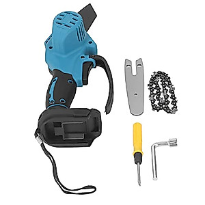 Electric Chainsaw, Mini Chain Saw High Speed Cordless Safe Handheld Ergonomic Handle for Garden Pruning