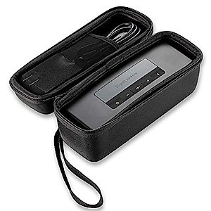 caseling Hard Case Fits Bose soundlink Mini II (1 and 2 Gen) Portable Wireless Speaker & Charger/Cable Accessories - Fits with The Bose Silicone Soft Cover - Storage Carrying Travel Bag.