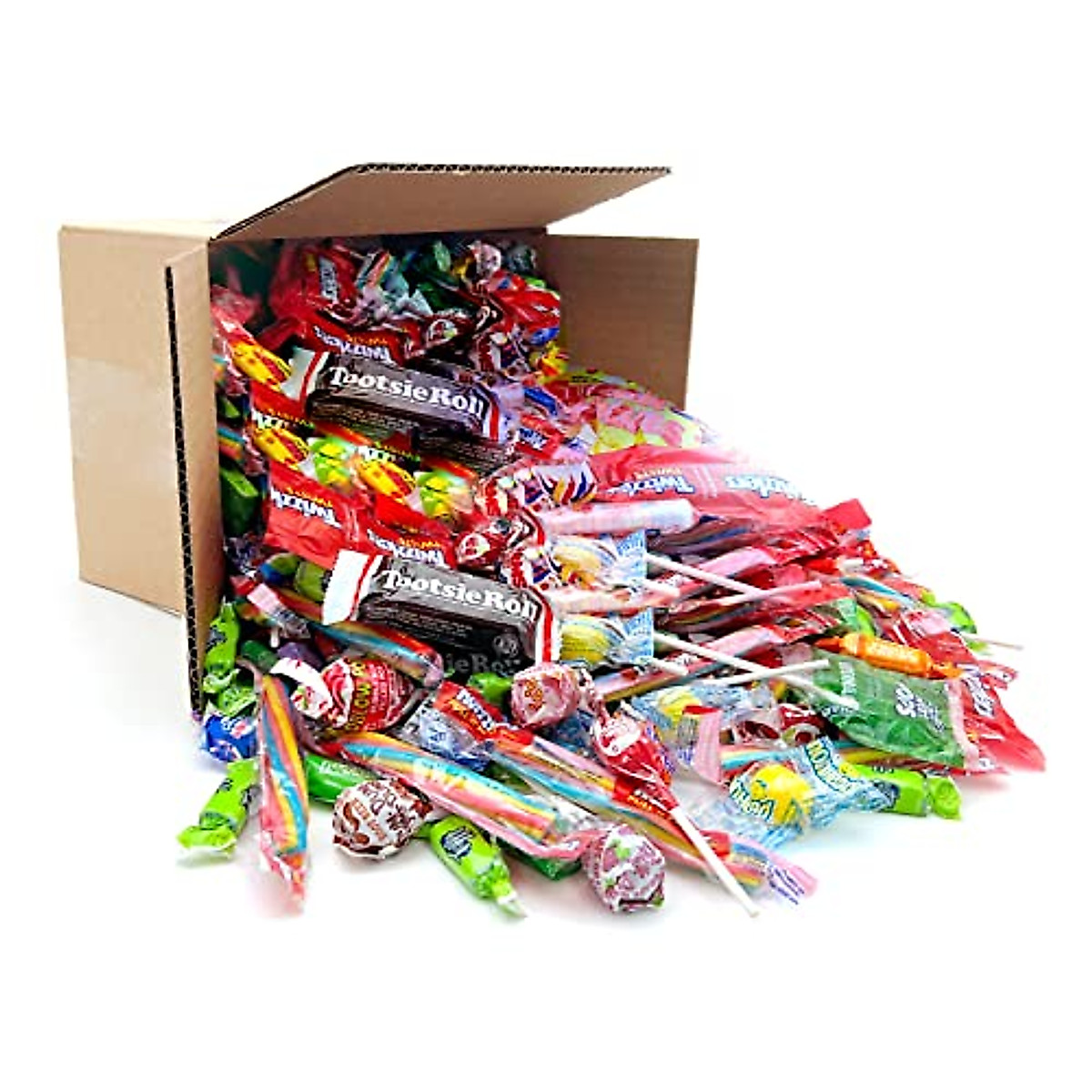 Candy Assortment Box 5 Pounds Tootsie Rolls, JOLLY RANCHER, DOTS, TWIZZLERS, Smarties, Blow Pops Lollipops, Lemonheads, Variety Pack