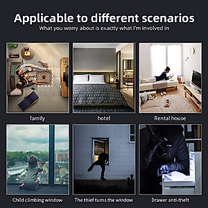 WiFi Door and Windows Sensor Magnets Smart Phone APP Control Compatible with Alexa Google Assistant Wireless Security Alarm Door Open push message for Home Bussiness Burglar Alert (Not suport 5G WIFI)