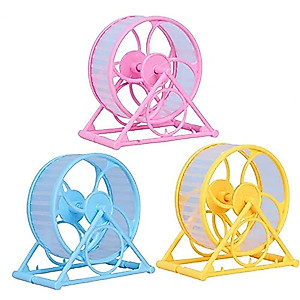 Rotatory Pet Running Round Wheel, Sports Running Ball Hamster Accessories, Small Animals Exercise Wheel for Hamster,Gerbil,Guinea Pig(Pink)