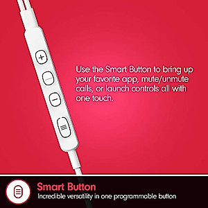 RAYZ Pioneer Pro Lightning & USB-C Earphones/Smart Wired, Active Noise Cancelling Earbuds Microphone Volume Control | for Apple iPhone Mac iPad, Android, Nintendo Switch, Google Pixel - Ice