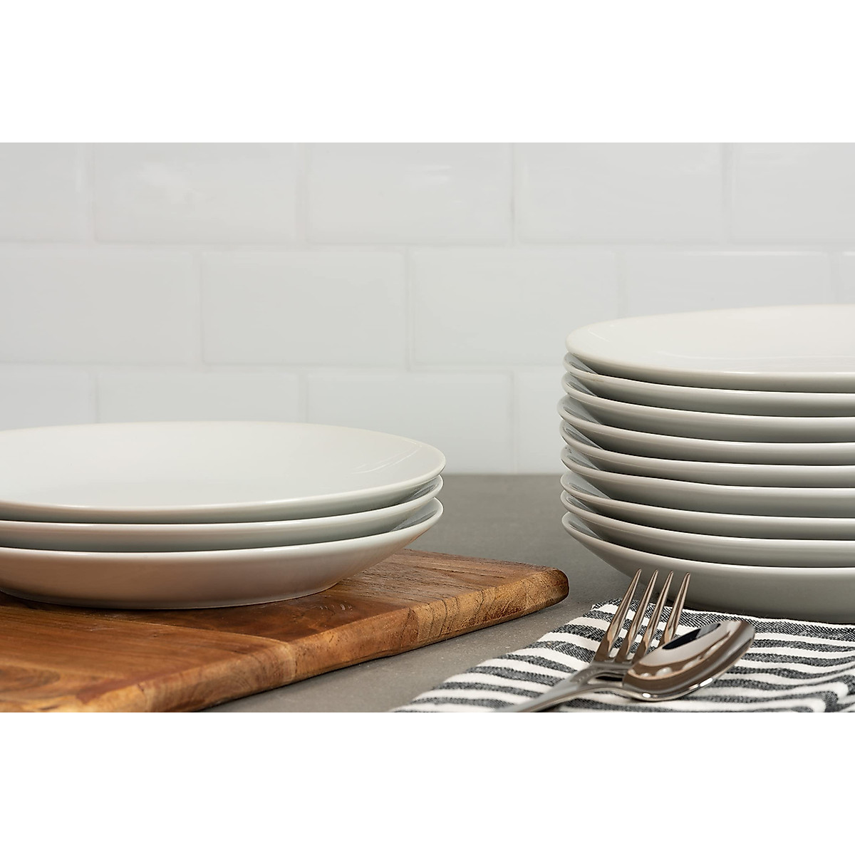 10 Strawberry Street 7.5" Catering Coupe Salad/Dessert Plate, Set of 12,White