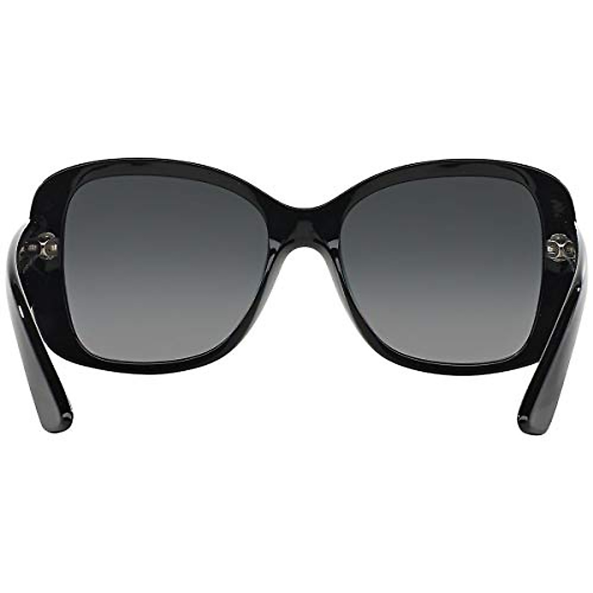 Prada Heritage PR 32PS 1AB5W1 Black Plastic Square Sunglasses Grey Gradient Polarized Lens
