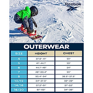 Reebok Boys' Winter Coat - Heavyweight Quilted Puffer Snow Parka - Weather Resistant Ski Jacket for Boys (8-20), Size 14-16, Premium Black