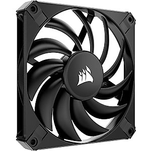 Corsair AF120 Slim, 120mm PWM Fluid Dynamic Bearing Fan (Thin Profile for Small-Form-Factor Cases, Low-Noise, Up to 2000 RPM, Zero RPM Mode Support, Universal 120x15mm Sizing) Single Pack, Black