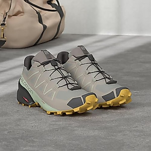 Salomon Speedcross 5 Gore-tex Trail Running Shoes for Women, Wrought Iron/Spray/Antique Moss, 9.5