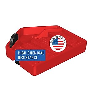 DENIOS® IBC Tote Funnel - Premium IBC Funnel chemically Resistant Polyethylene in red – 1x - Large Funnel - Made in USA - IBC Tank Funnel for Totes - Funnels – Fast & Safe