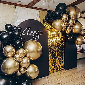 RUBFAC 36in Gold Giant Balloons, 5pcs Metallic Gold Latex Helium Balloons for Birthday Wedding Party Photo Shoot Baby Shower Decoration