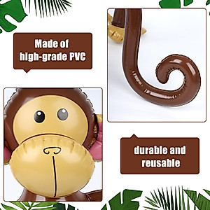 FUTUREPLUSX 3PCS Inflatable Monkeys, Monkey Walking Balloons Monkey Inflates for Birthday Supplies Classroom Decor Baby Shower Supplies