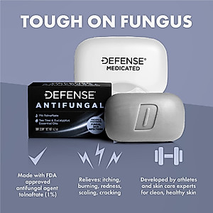 Defense Soap Antifungal Medicated Bar Soap, Tea Tree Body Wipes (40 Count), & Body Wash 12 oz - Natural Shower Gel