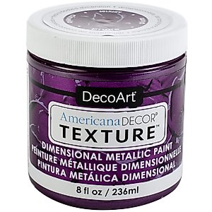 Decoart ADTX109-36 Texture Metallics 8oz Plum, None