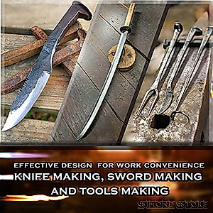 Simond Store Propane Gas Forge Single Burner, 2600F Rated, Blacksmithing Forge for Knife Making Farrier Forging Blacksmith Tools Equipment - Stainless Steel Oval Forge