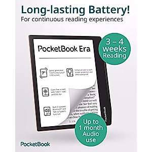 PocketBook Era E-Reader, Sunset Copper, 64GB | 7ʺ Glare-Free & Eye-Friendly Touch-Screen with E -Ink Technology | Waterproof | Text-to-Speech, Audio- & E-Book Reader | SMARTlight & Built-in Speaker