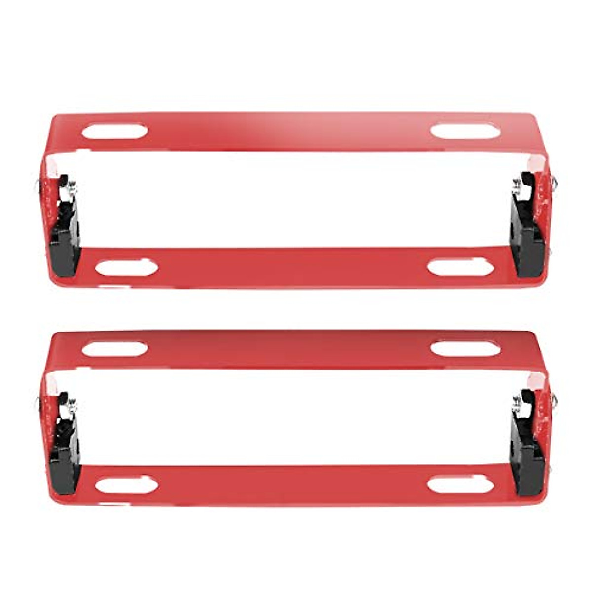 Garneck Car Mount Car Bling Accessories 2pcs License Plate Holder Adjustable Alloy Motorcycle License Holder Rear License Holder for Motorcycle Motorbike Red Car Stands Car Accesories
