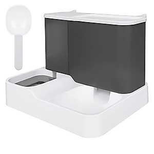 FUQUN All-in-One Automatic Pet Feeder Cat Water Dispenser Water Bowl for Cats Automatic Cat Feeder Self Dispensing Pet Waterer Automatic Gravity Cat Waterer Travel Supply Feeder and Water Dispense