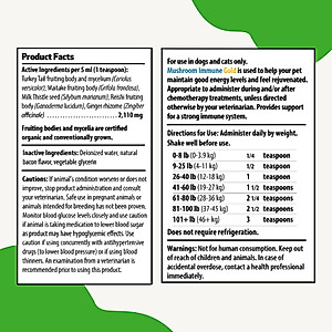 Pet Wellbeing - Mushroom Immune Gold - Natural Alternative Immune Support for Dogs and Cats - 8oz (237ml).