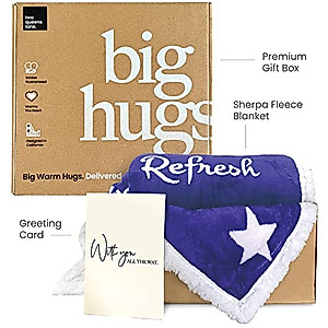 Get Well Soon Gift For Women - Care Package, Healing Compassion Blanket for Cancer Chemo Care, After Surgery, Depression, Recovery, Sympathy for Women and Men (Blanket, Card, Box), PURPLE