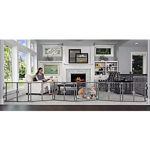 Regalo Plastic 192-Inch Super Wide Adjustable Baby Gate and Play Yard, 2-In-1, Bonus Kit, Includes 4 Pack of Wall Mounts