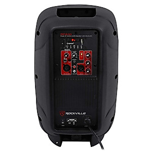 Rockville BPA10 10" Professional Powered Active 400w DJ PA Speaker w Bluetooth, Black