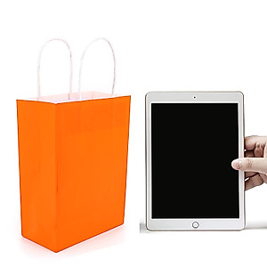 6 Pieces Kraft Paper Party Favor Gift Bags Small Size 6.3x8.6x3.15 with Handle for Christmas, Birthday, Wedding and Party Celebrations , Thanksgiving， Paper Bags, Shopping Bags, Kraft Bags, Retail Bags, Party Bags